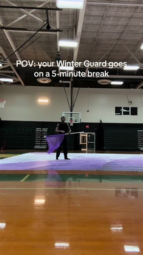 It was definitely a 3-minute break we had things to do😩!! #colorguard #wgi #dci #colorguarddirector #fyp