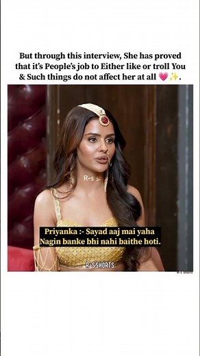 Now She shut everyone's Mouth 💗✨ ... #priyankachaharchoudhary #tvactress #nagin7 #shorts #editing