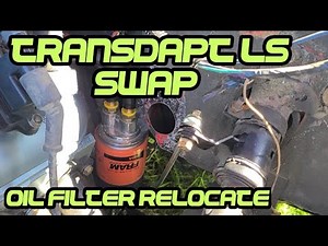 Trans dapt ls oil filter relocate kit install