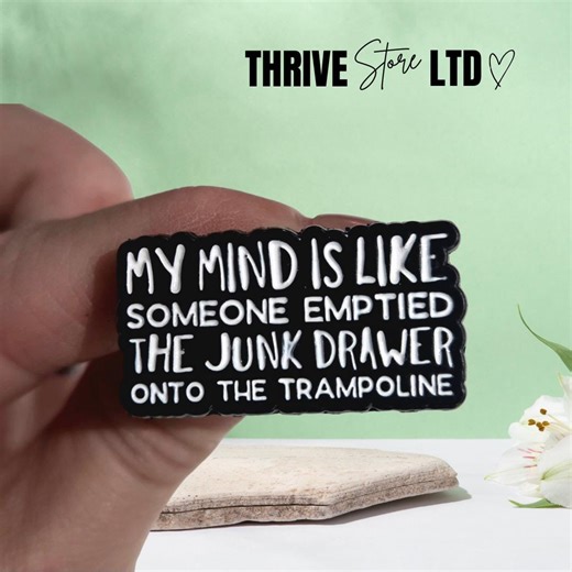 Funny Chaotic Brain Enamel Pin Badge - ADHD Humour, Chaos - Etsy