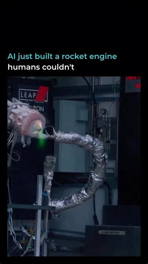 Code Intellectus on Instagram: "AI autonomously designed LEAP 71’s NEURON - 20kN aerospike engine, 3D-printed it in one copper piece, and it fired perfectly on the first test. Once the system learns, new design iterations take just 15 minutes. The insane part: burns at 3,000°C inside while using liquid oxygen at -183°C for cooling. So cold outside it creates frost while running full blast. Those green flames? Copper burning - a design quirk that taught the AI for next time. This isn’t AI helping