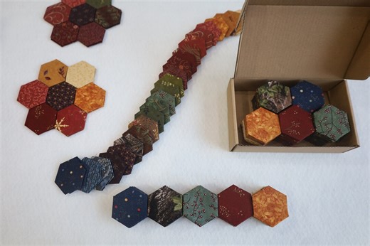Autumn Collection - Fabric Hexagons - 100 Pieces Side 1 Inch (2.5cm) - Handmade - for Quilting Bags, Jackets - Etsy