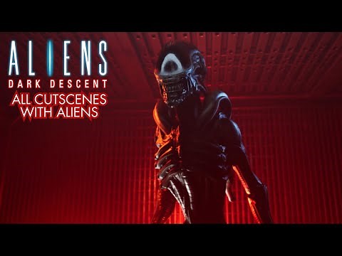 Aliens Dark Descent - All Cutscenes with Aliens