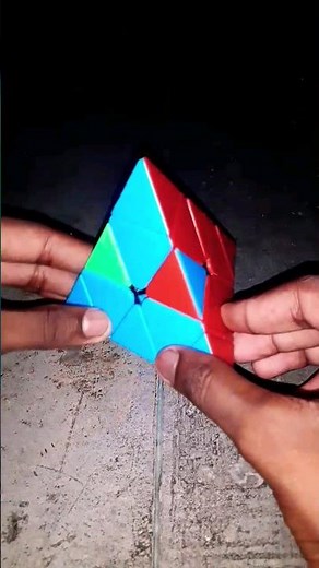 pyramid Rubik's Cube solve in 4 steps