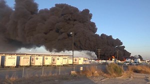 Huge fire breaks out at Viking Pools in Midland County, Texas