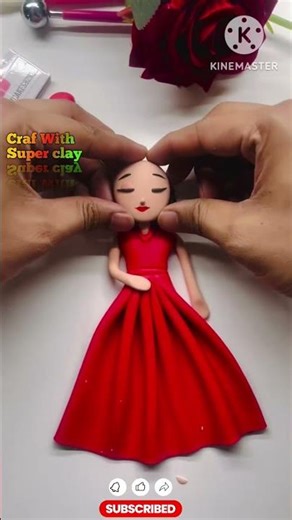 #Doll👗frok#diy#shorts#tranding#viral#diy#claycreationsideas#miniture#claymitti#