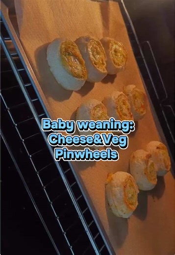very rushed sorryyyy, but your lil monster will love these! - Instructions: Steam & blend- 1 cup veg 1/2 of each pepper - Shortcrust pastry 1 egg cheese oregano paprika Combine the egg with the oregano & paprika and wash the pastry with it before adding cheese - Let the veg mix COOL and then spread it onto the pastry - Cut pastry into 3 equal parts, roll these up and cut each roll into 3 - Line a tray with baking paper, place each wheel onto the tray and egg wash each one - Into the oven for 20 