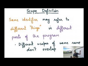 Compiler Design Module 34 : Semantic Analysis Introduction to Scope