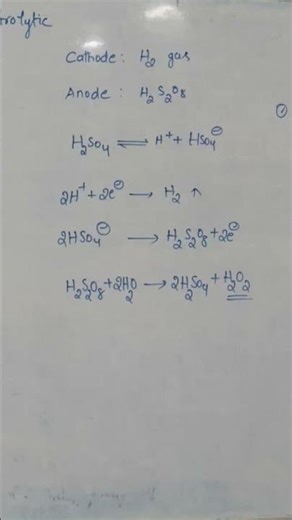 Manufacturing of H2O2 by electrolytic method #class11 #chemistry #ipe