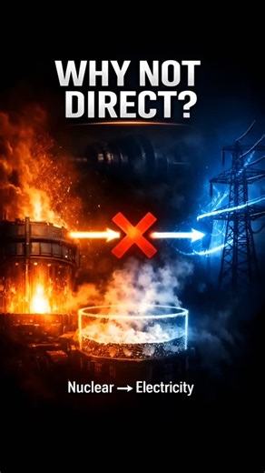 Imagination of Science | Why Do Nuclear Plants Boil Water to Make Electricity? Why Not Direct? (Nuclear → Electricity) Why does a nuclear power plant heat water... | Instagram