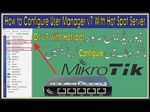 How to Configure User Manager v7 With Hot Spot Server | hotspot configure in user manager
