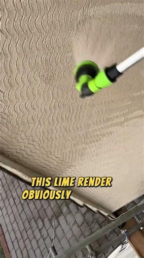 Applying lime render top coat, soak the wall #plastering #danielleeplastering#diy #construction