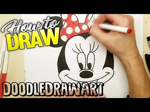How to Draw Minnie Mouse step by step! Easy!
