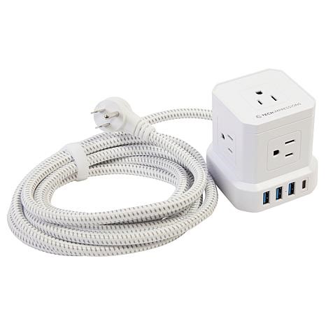 Tech Impressions Cube 9-Device Surge Protector with 10' Cord | HSN