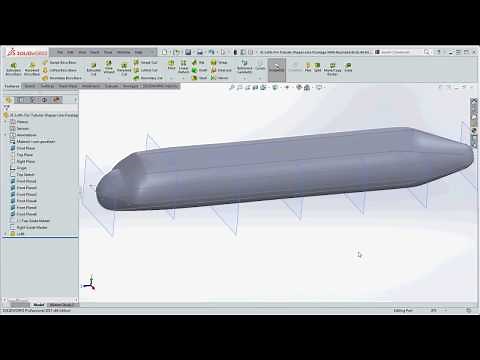 31, Online SolidWorks - Create Flowing Tubular Shapes – Lofts – Fuselage and Wings with Rounded Ends