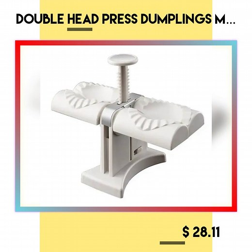 Satisfy your craving for comfort food! 😋✨ Introducing the Double Head Press Dumplings Maker – where culinary creativity meets convenience. Transform your kitchen into a dumpling paradise! 🥟 With this nifty tool, you can craft delicious dumplings in a jiffy, creating sweet memories and savory delights for friends and family. Don't just feed the belly, feed the soul! 🧡 Plus, its easy-to-use design fits seamlessly into your cooking routine. It’s way too fun to resist! Get yours today for just $2