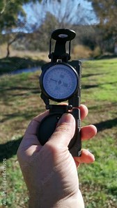 Set of gadgets for orienteering and adventure as a travel compass, map