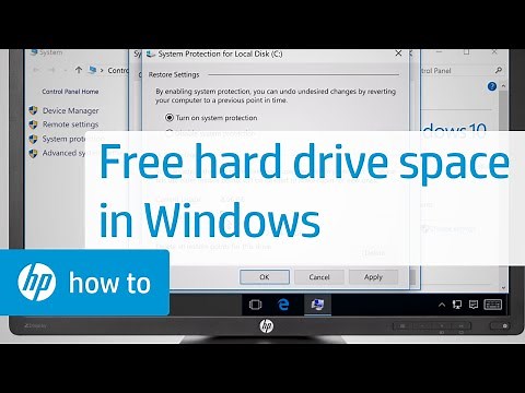 Adjusting System Restore Settings to Free Hard Drive Space in Windows | HP Computers | HP Support