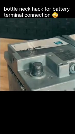 Cosmic.Know on Instagram: "A bottle-neck hack for battery terminal connection is a clever trick used to keep a loose battery terminal tight and secure. When a car battery terminal doesn’t clamp properly, a small piece of plastic from a bottle neck can be placed around the post to add just enough thickness for a snug fit. The clamp then tightens firmly without slipping, restoring a solid electrical connection. It’s a cheap, quick, and surprisingly effective fix when you’re stuck without proper to