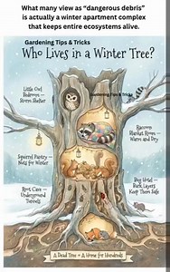 A hollow tree is never empty — it’s a winter lifeline packed with hidden survivors. Raccoons curl up in the dry inner chambers to stay warm. Flying squirrels stash their winter food in secret pockets. Owls slip into protected hollows to escape wind and storms. Beetles, moths, spiders, and entire micro-worlds overwinter inside its layered shelter. But when we cut down every dead or hollow tree “for safety,” we destroy one of the last, irreplaceable winter refuges in our landscapes. If a hollow tr