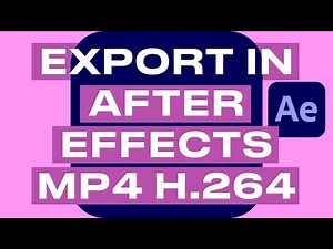 How to export video in After Effects 2023 in mp4 h264