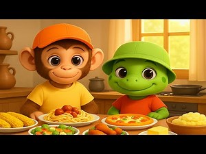Monkey & Baby Dino Cook Special Dishes Cute Kids Cooking Show