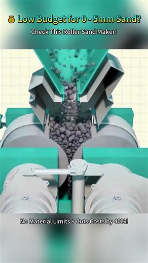 🔥 Low Budget for 0-5mm Sand? 💰#machine #sand #stone #factory #double #roll #crusher #mining #work