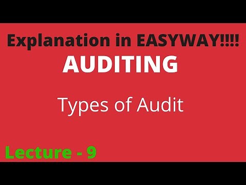 Auditing - Types of Audit - Lecture 9