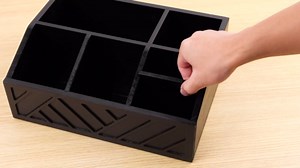 Wood Paper Plate Dispenser, Paper Plate Holder, Wood Cutlery Flatware Bowl Organizer for Cabinet Kitchen Counter, 6 Compartments Waterproof Open Top Design Utensil Caddy Box for Cup Spoon Fork Napkins