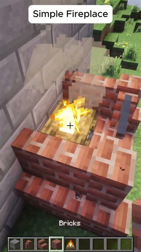 Minecraft Fireplace #minecraft #tutorial