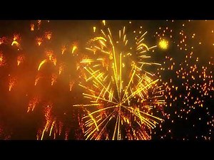 Golden Fireworks Free Motion Background 4K | kitvideo.net