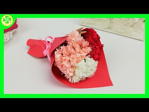 How to make a Flower Bouquet from Crepe Paper [DIY Tutorial]
