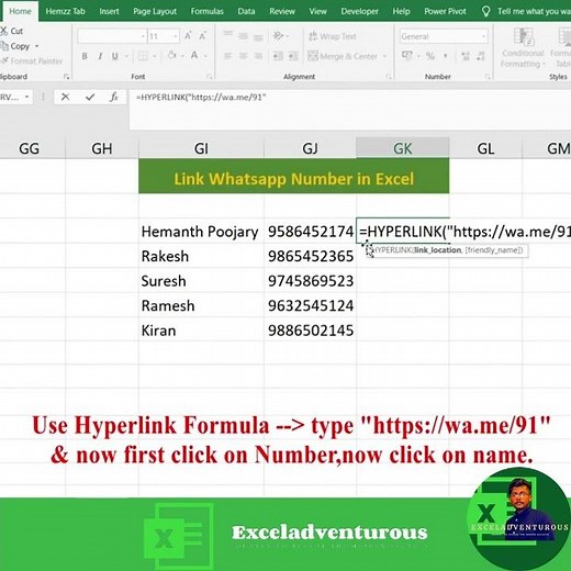 Excel to WhatsApp Direct chat