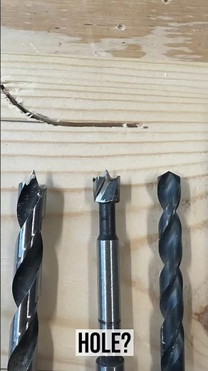 What type of drill bit makes a cleaner hole? Brad point vs standard vs forstner bit￼!!! #woodworking