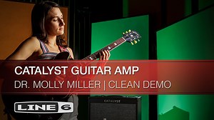 Dr. Molly Miller demonstrates the clean amp on the Line 6 Catalyst amplifier at Fever Studios in North Hollywood, California. When session and touring guitarist Dr. Molly Miller isn’t on the road with Grammy award winner Jason Mraz, her band the Molly Miller Trio, or her brother’s band Sammy Miller and The Congregation, she’s the chair of the Guitar Department at the Los Angeles College of Music. Her latest album, St. George, by the Molly Miller Trio featuring Jennifer Condos on bass and Jay Bel