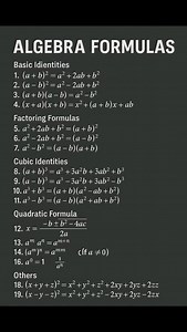 991 reactions · 224 shares | Algebra formula | Mathematics Hub | Facebook