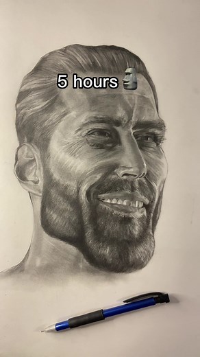 Mastering the Art of Drawing Giga Chad's Face - Step by Step Tutorial