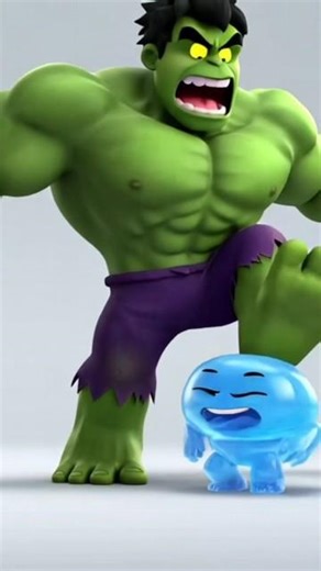 HULK vs ICEMAN 😱 Crunch Time Animation | #shorts
