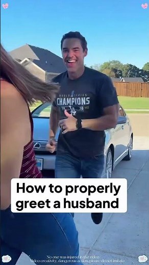 How to properly greet a husband #wife#couplegoals