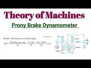 Prony Brake Dynamometer ll Working Principle of Prony Brake Dynamometer ll Brake Horse Power ll ME