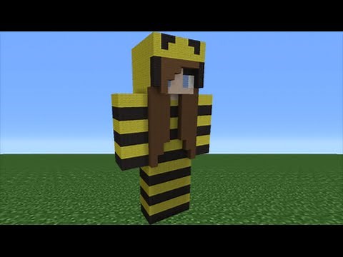 Minecraft Tutorial: How To Make A HeyImBee Statue (Youtuber)