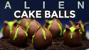 How to Make Alien Egg Cake Balls