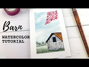 How to Paint a Watercolor Barn - Few easy steps