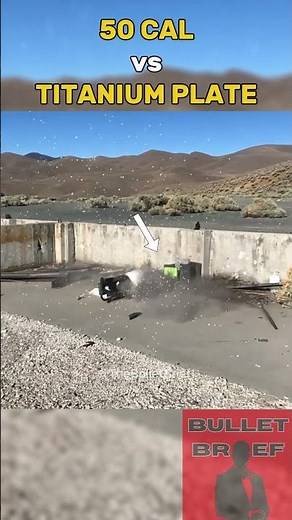 50 CAL BULLET vs TITANIUM PLATE 🔥🔥#shorts #experiment