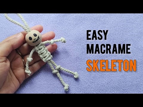 DIY Macrame Skeleton | Easy Halloween Decoration Tutorial 💀 | How to make Macrame Skeleton