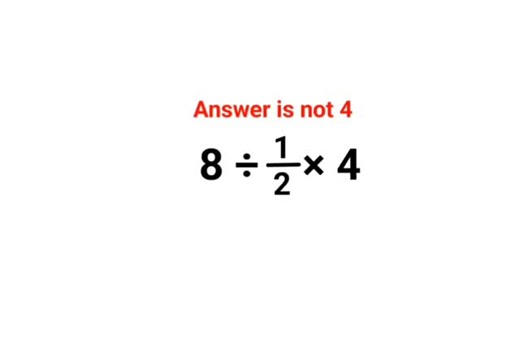Jinal Patwa on Instagram: "8÷(1/2)×4 Answer is not 4. Can you solve this Ukraine Math Test problem?#math #ukraine #logicalstation #fastandeasymaths #mathproblem #explore #mathspuzzle"
