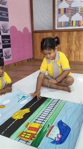 🚦 Learning Through Play – TLM Activity 🚦 Today our students learned about 4 Types of Transportation using TLM (Teaching Learning Materials) 🚌🚗🚆✈️ Through hands-on activities and visual learning, children explored land, water, air, and rail transport in a fun and engaging way. Because when learning is joyful, it lasts longer 💛 🎥 Sharing a glimpse of today’s joyful learning moments! #sriramyalittlepreschool #KindergartenEducation #LearningThroughPlay #TransportationForKids #EarlyLearning | 