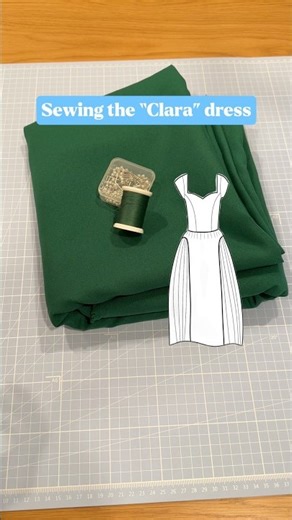 Sewing the “Clara” dress. Sewing pattern releasing soon! #sewing #sewingpatterns