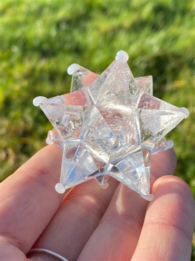 Lemurian Quartz Dodecagram 12 Pointed Star Asteroid Custom Made Platonic Solids Sacred Geometry From Brazil #B - Etsy