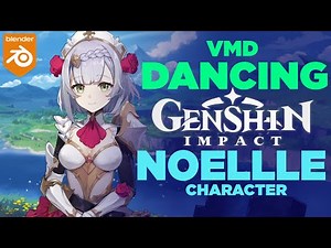 Genshin Impact Noelle (Tiktok dance in Blender + MMD Physics)